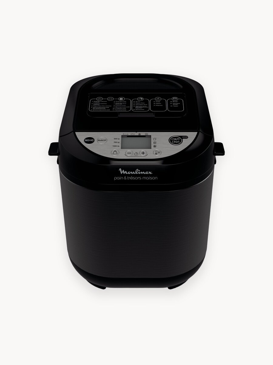Хлебопечка Moulinex Pain&Tresors OW251E32 c 22 автоматическими программами, черная
