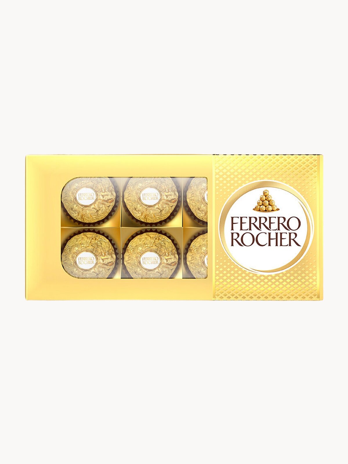 Конфеты в коробке Ferrero Rocher из молочного шоколада с начинкой из крема и лесного ореха, 75 г