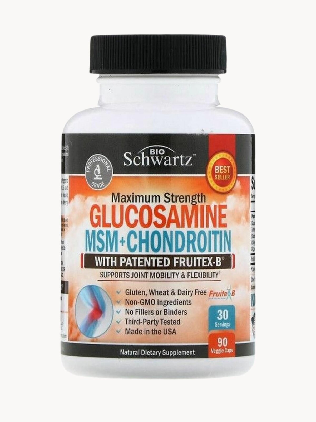 Комплекс для суставов bioschwartz глюкозамин и хондроитин 90 капсул, для суставов и связок