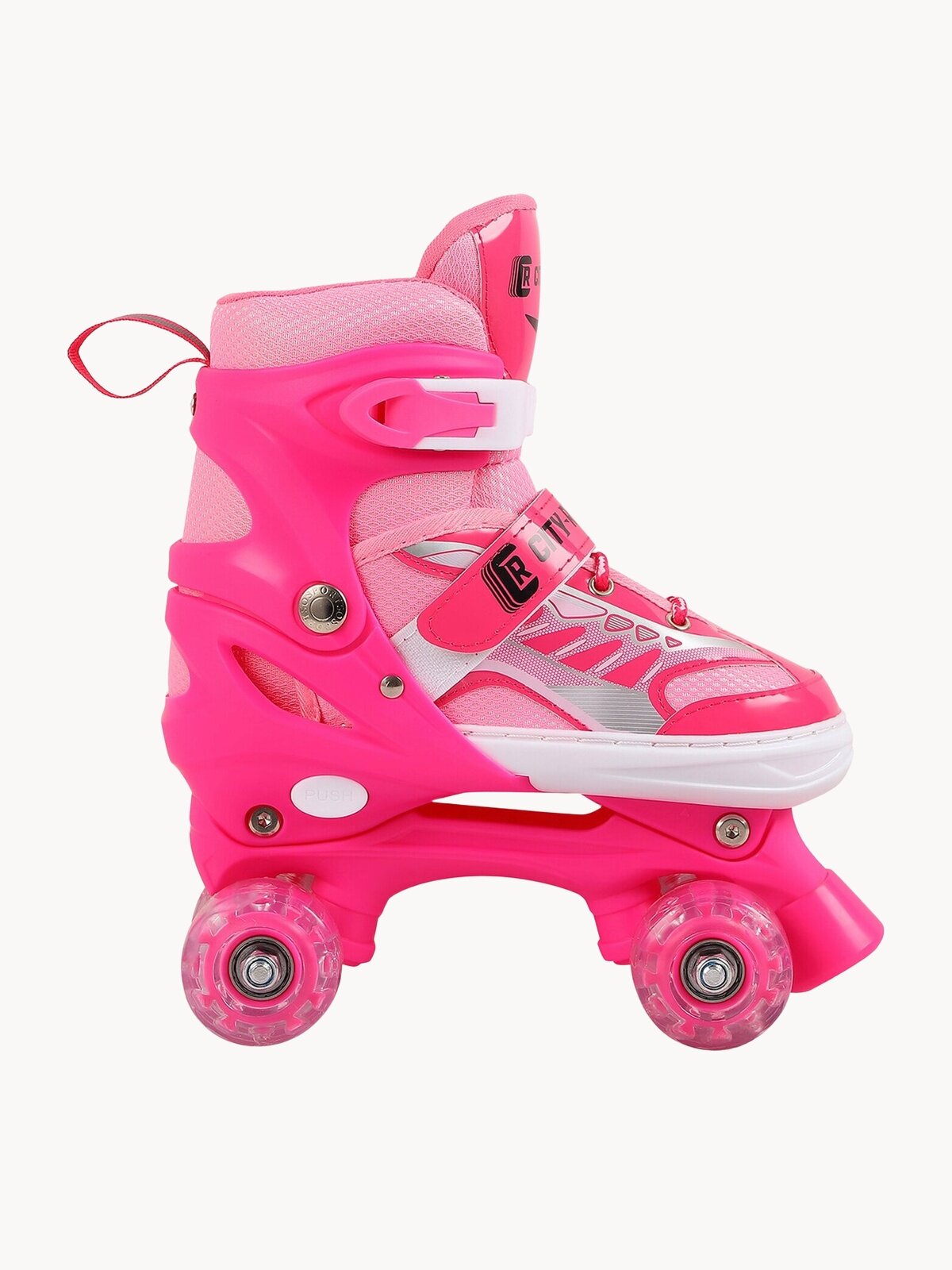 Роликовые коньки детские, квады, ТМ CITY-RIDE, PVC колеса светятся, размер M (34-38), раздвижные, JB8800075/M(34-38)