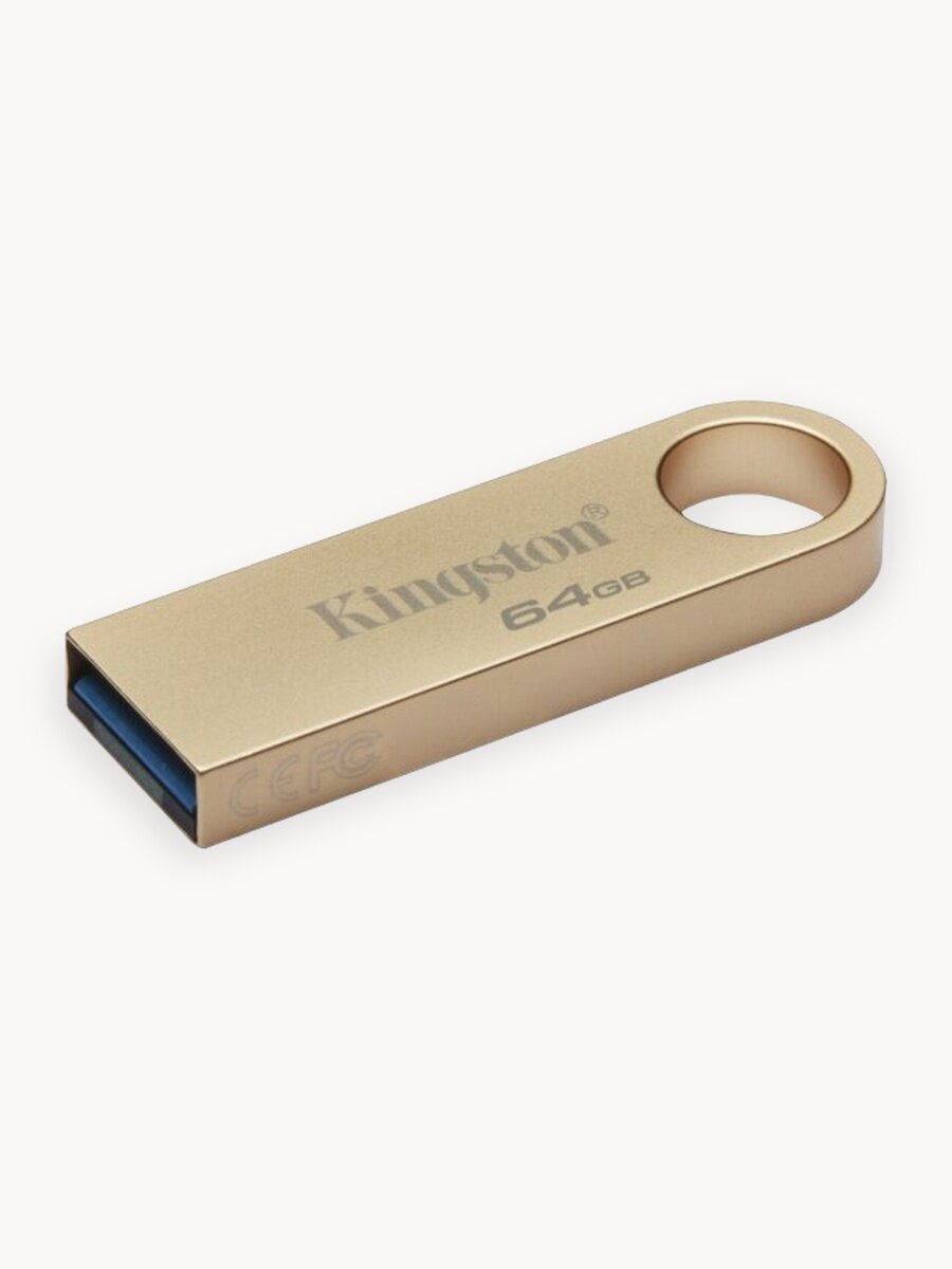 USB флешка Kingston 64Gb DTSE9G3/64Gb USB 3.2 Gen 1 (220/100 Mb/s) gold