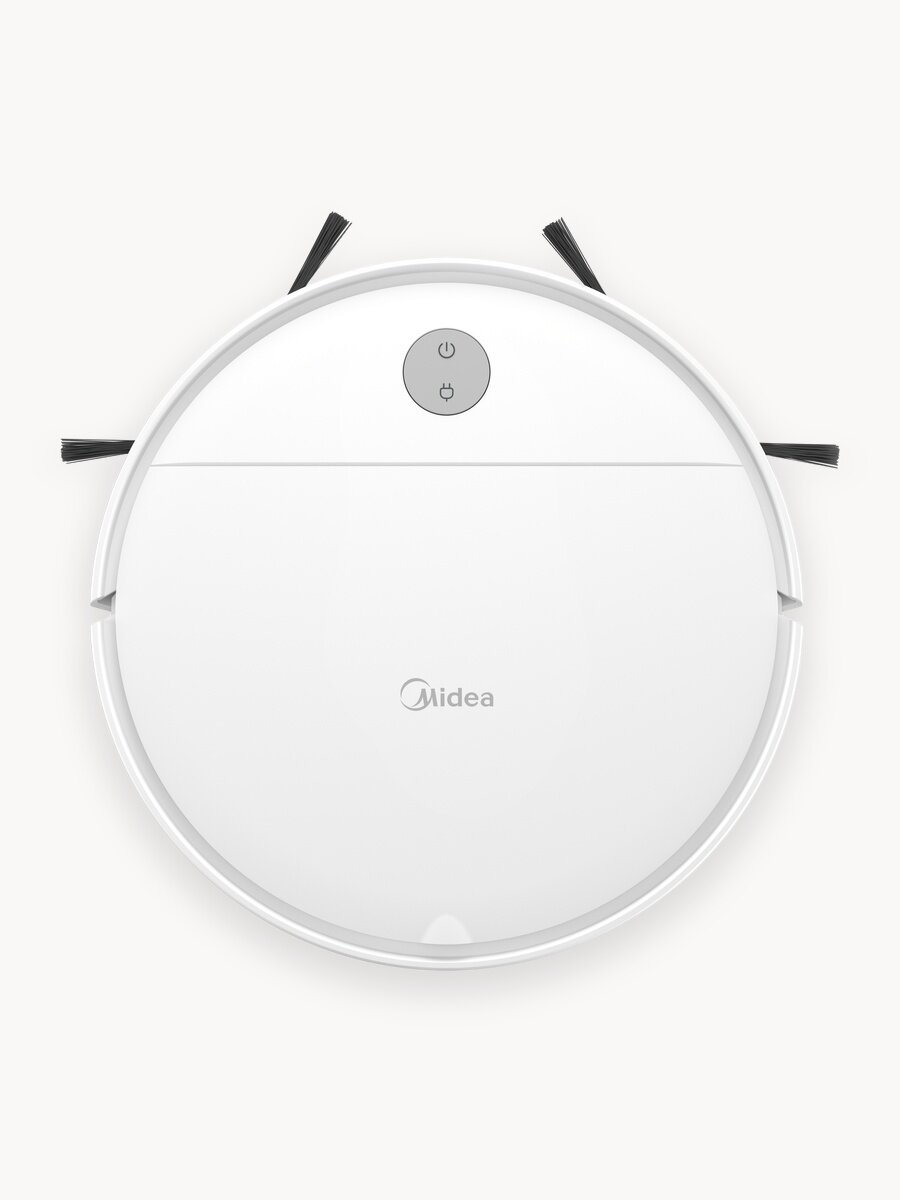 Робот-пылесос Midea VCR04W, 2000 мАч, RU версия, сухая и влажная уборка, пульт ДУ, HEPA фильтр, датчики высоты, белый