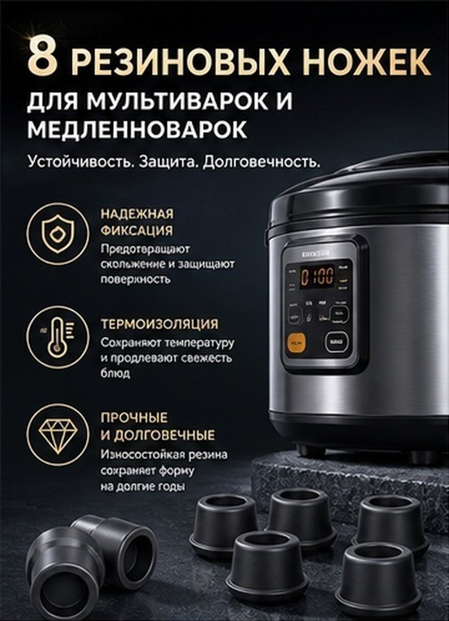 8 Штук Противоскользящие Резиновые Ножки Для Кухонной Техники И Мультиварок Размер 1 60X1 60X0 80Cm