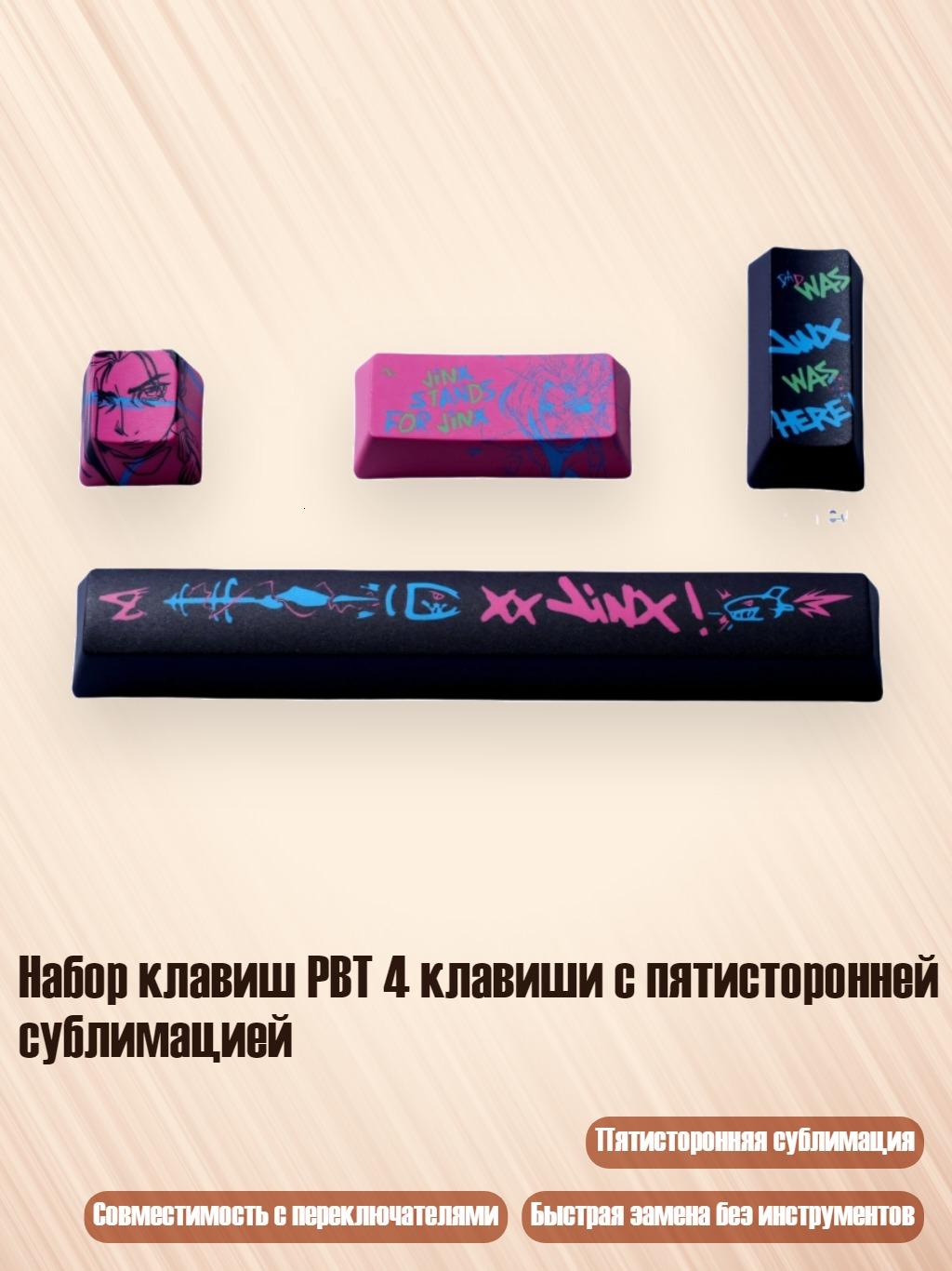 Набор клавиш PBT 4 клавиши с пятисторонней сублимацией, 3