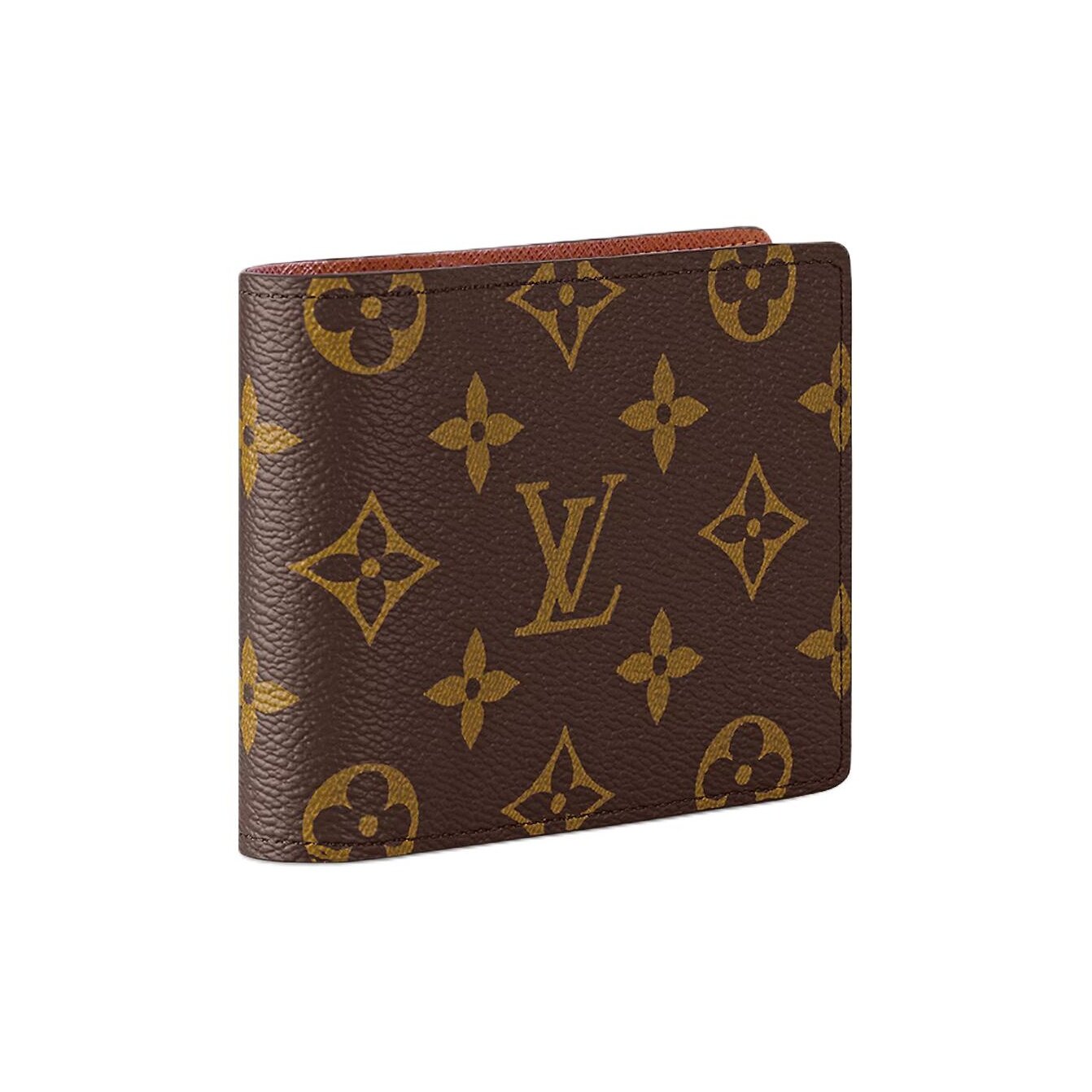 Бумажник Louis Vuitton, фактура тиснение, коричневый — фото 1