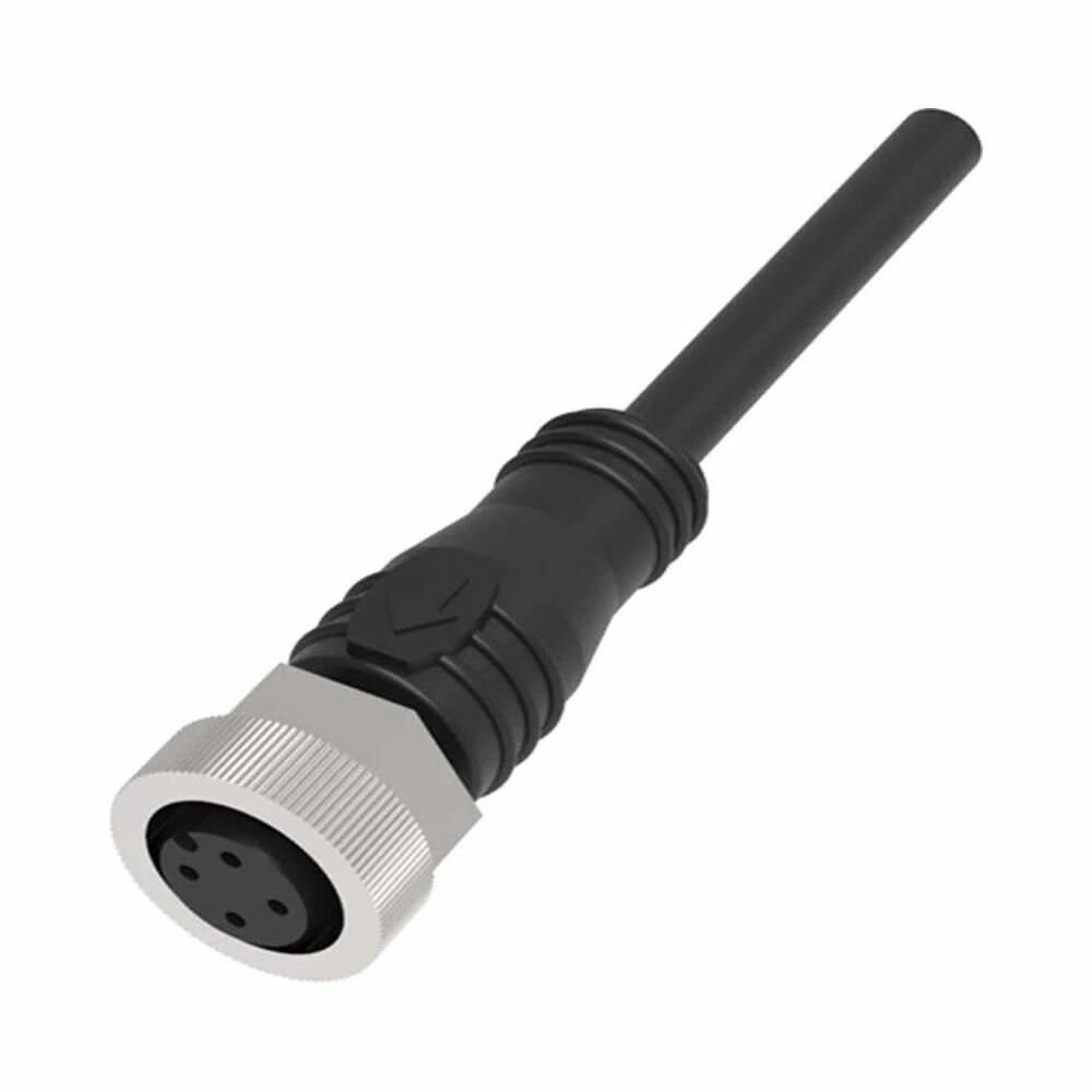 Соединитель кабельный теко CS S19L-3-5 Розетка, Прямой с кабелем, Пластик 4-PINIP67, кабель 5 м, 250 AC/DC NO/NC, 07-00036727