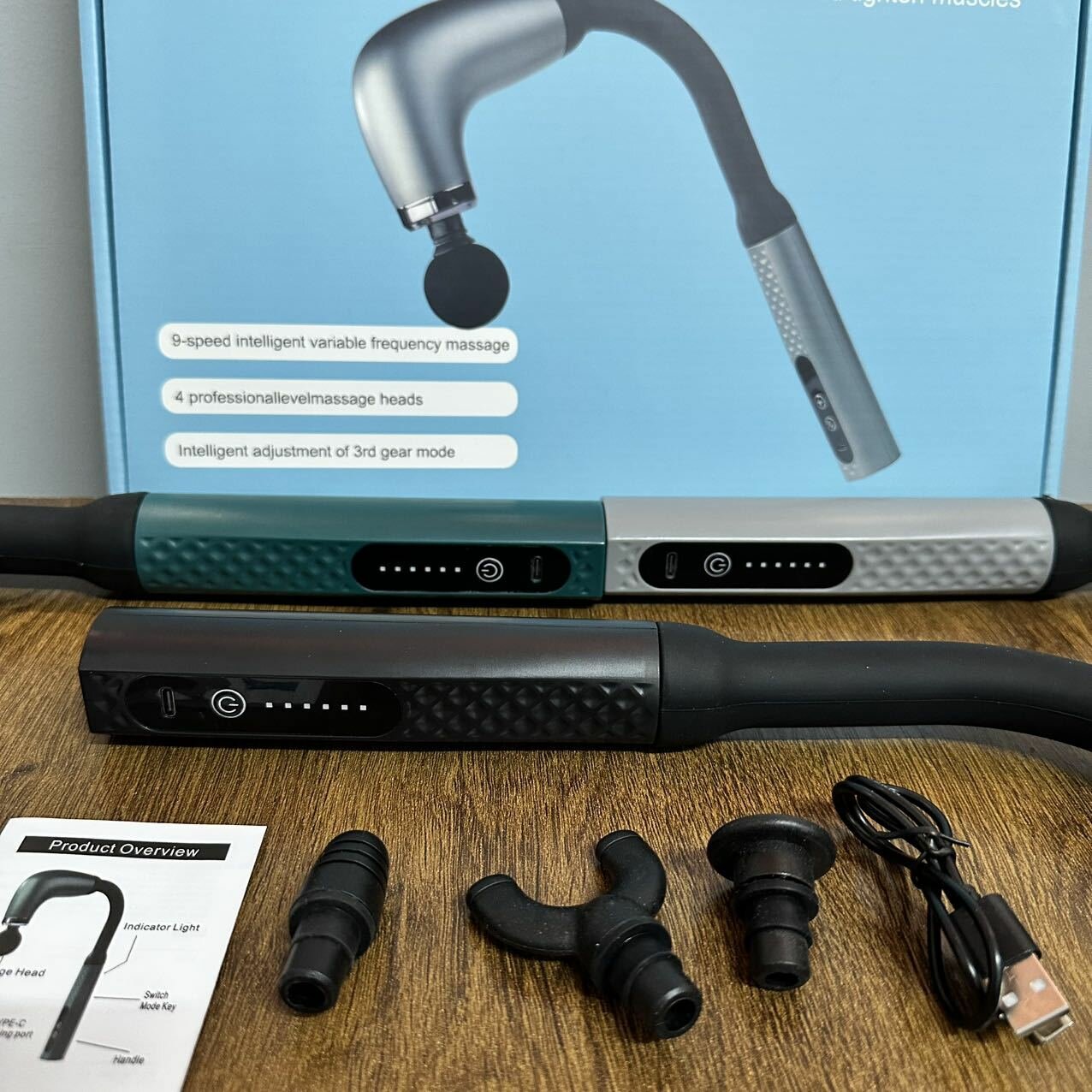 U-образный крючок, фасциальный пистолет, электрический массажер, бесшумный, для расслабления мышц, фитнес, удлиненный молоток для спины, LCD, многорежимный, оптовая продажа