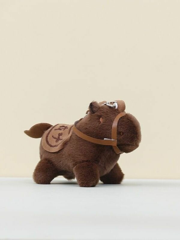 Брелок конь, лошадка, пони, мягкий, плюшевый