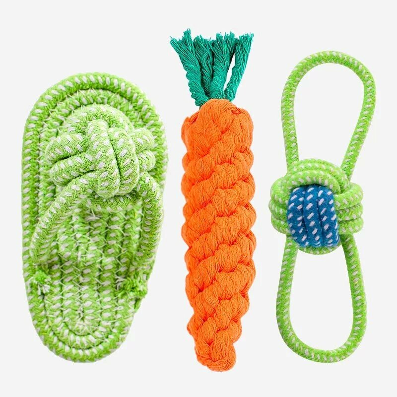 Игрушка для собак: узловатая тапочка, устойчивая к жеванию, для тедди, бишон, померанского шпица, маленьких щенков, для