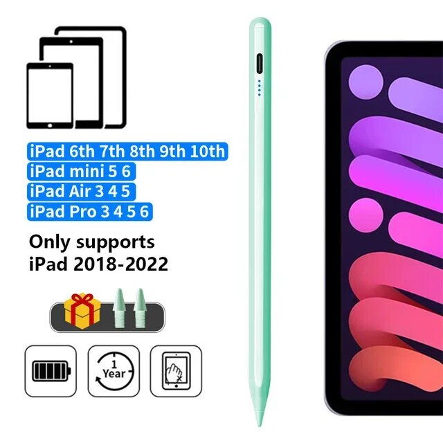 Стилус для iPad Apple Pencil 2 Green, Зеленый