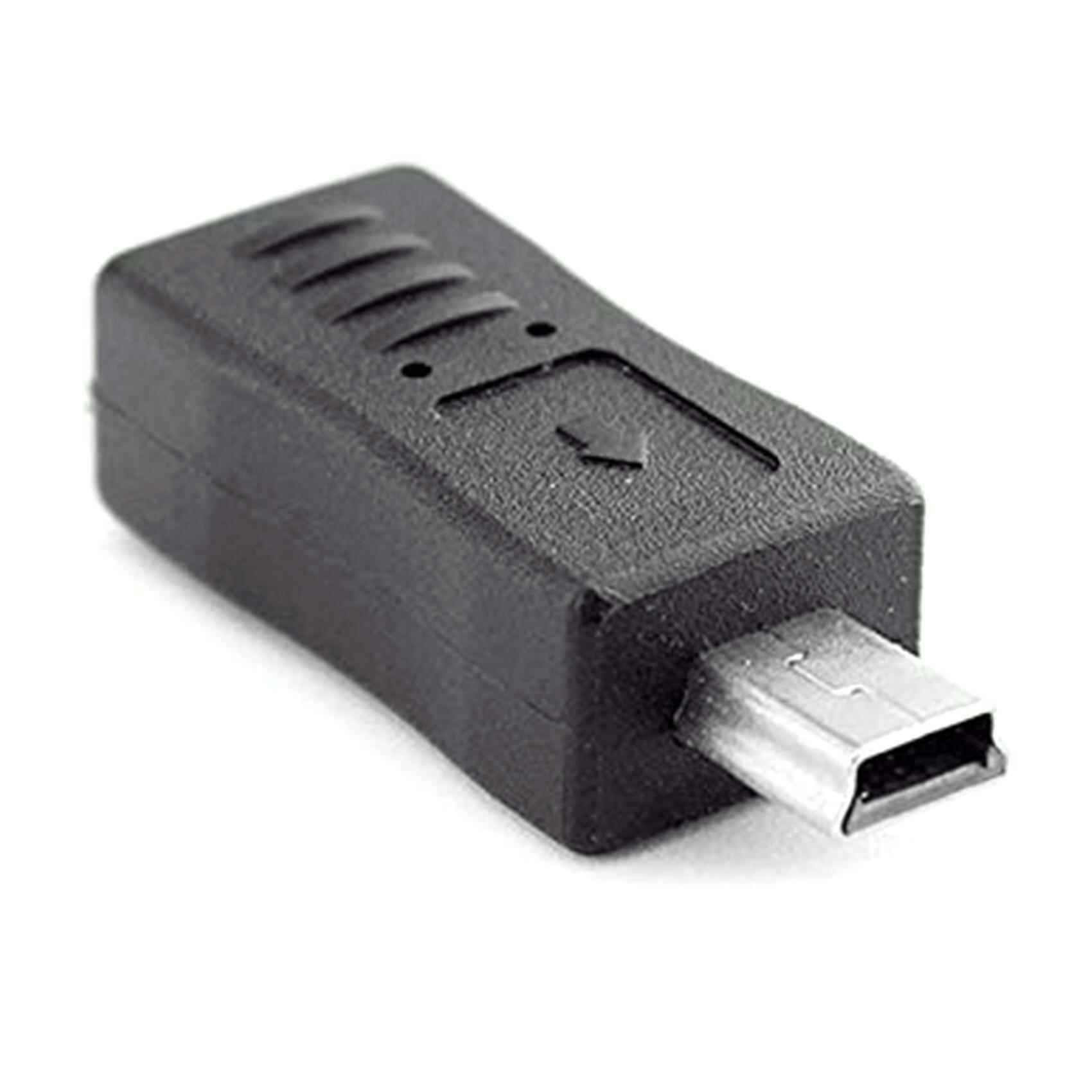 Адаптер Micro-USB Male To USB Female T-port, черный, материал гум, USB 2.0, функция передача данных и зарядка, модель usb to micro-USB, 1 шт в упаковке, для синхронизации и питания устройств с Micro-USB от устройств с USB