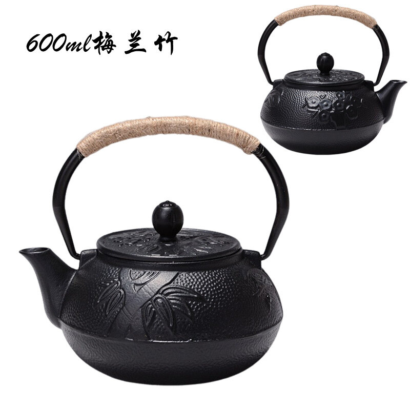 Чугунный чайник для заваривания чая, японский стиль, ручной работы, чайник для заваривания чая на природе