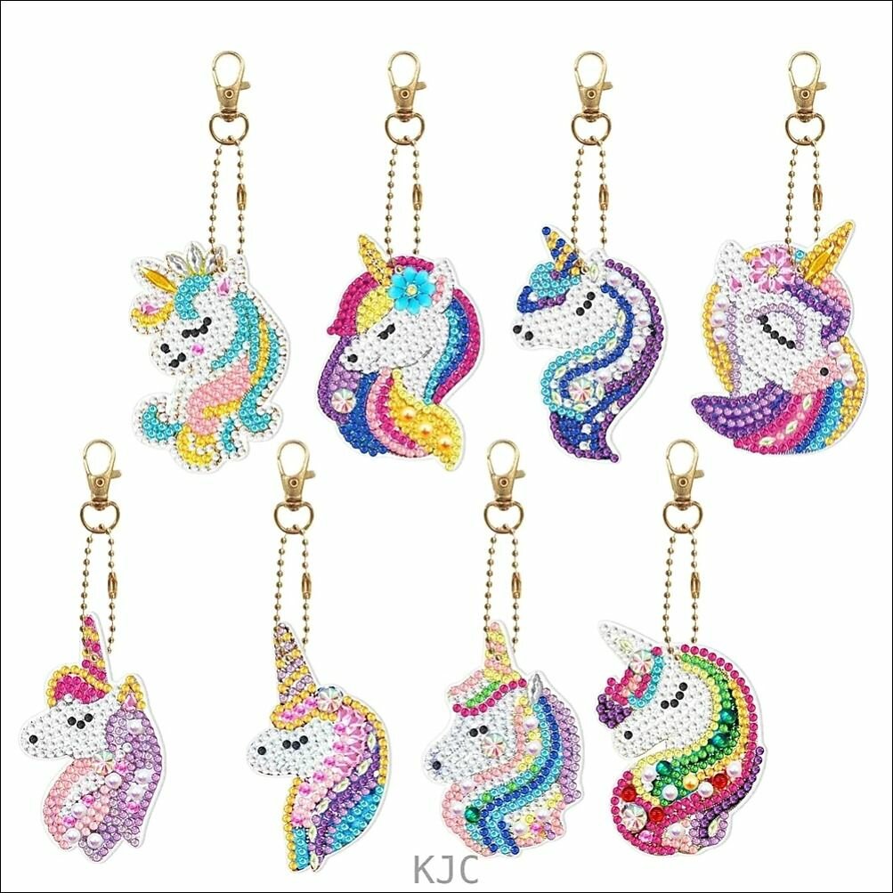 Алмазная мозаика "Брелок", 5D, для детей от 5 лет, 8 штук