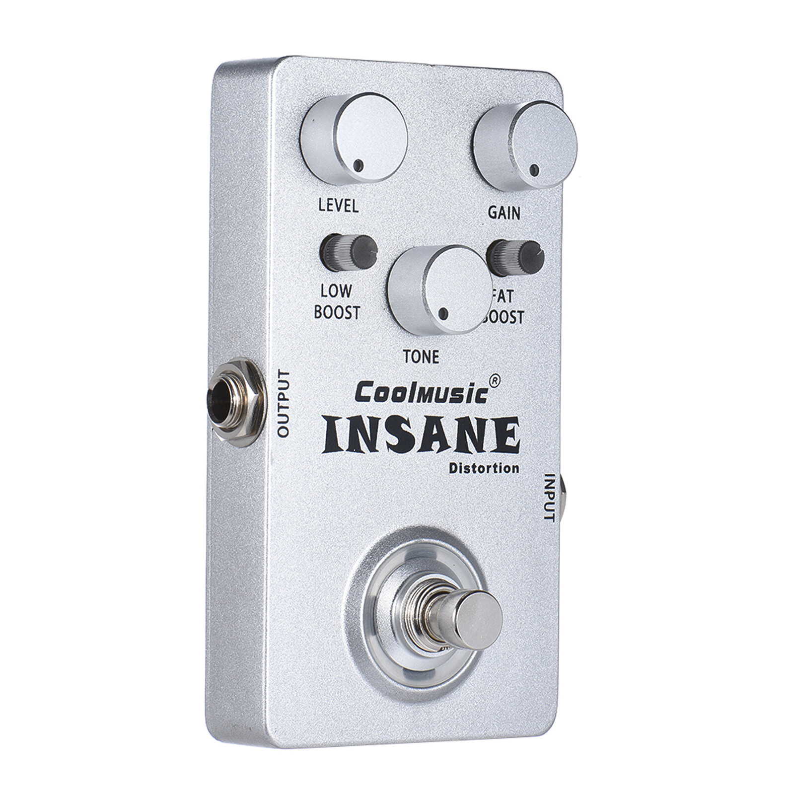 Педаль эффекта дисторшн для электрогитары Coolmusic с истинным байпасом и полностью металлическим корпусом.