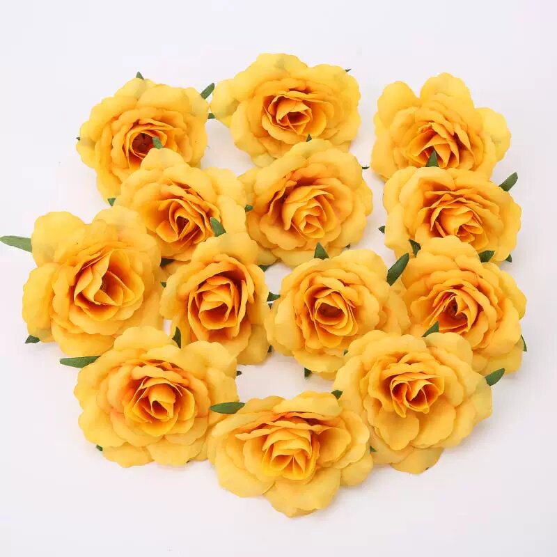 Искусственные головки роз, шелковые розы, искусственные цветы, материалы для самостоятельного изготовления венков,