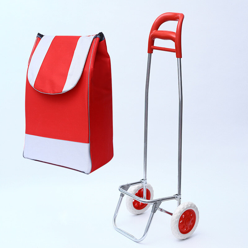 Портативная тележка для покупок, ручная складная тележка, портативная тележка для кемпинга на открытом воздухе, маленькая домашняя тележка