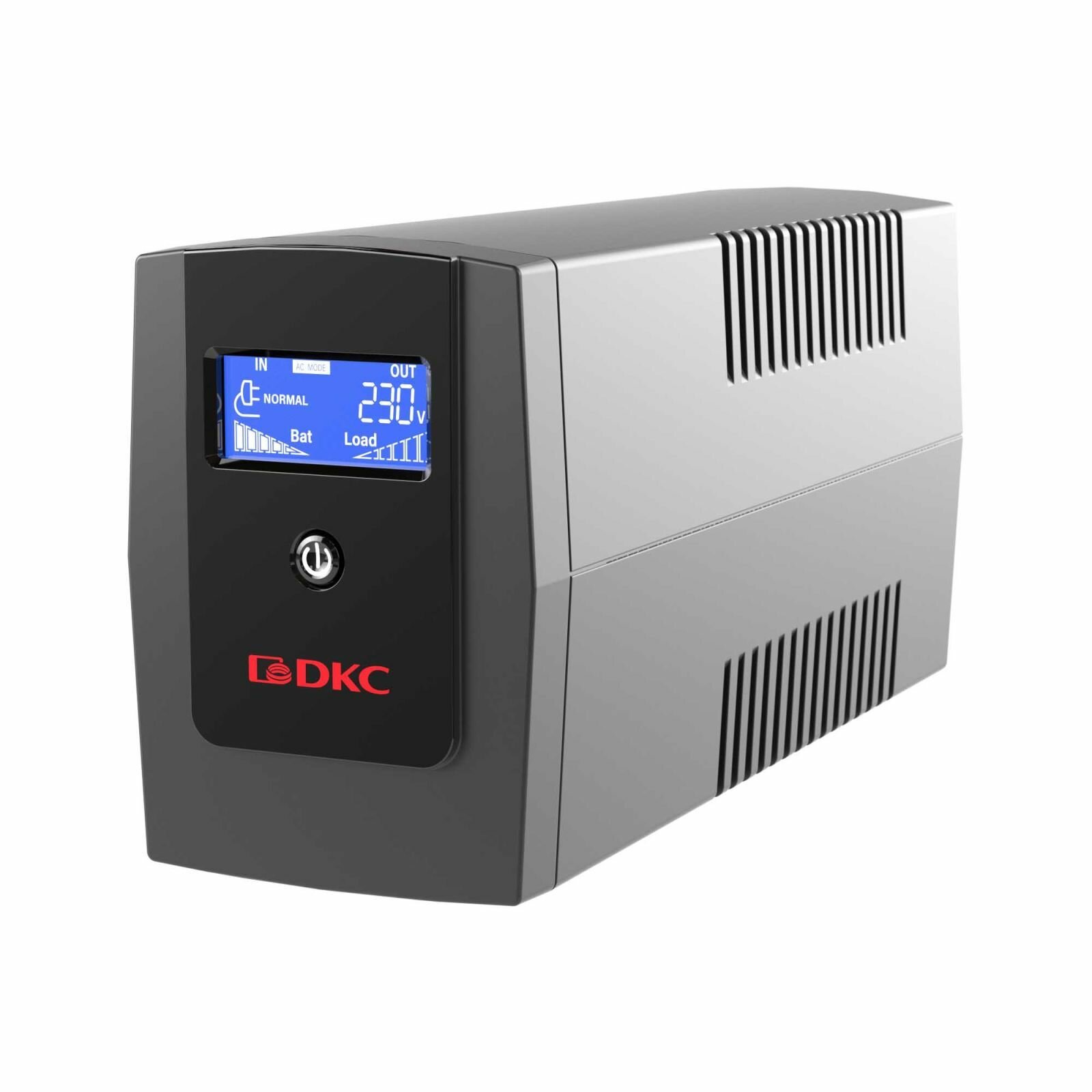 Источник бесперебойного питания DKC Line-interactive, Info LCD, 800 ВА, 480 Вт, 1/1, 3xIEC C13, USB, RJ45, LCD, 1x8Aч
