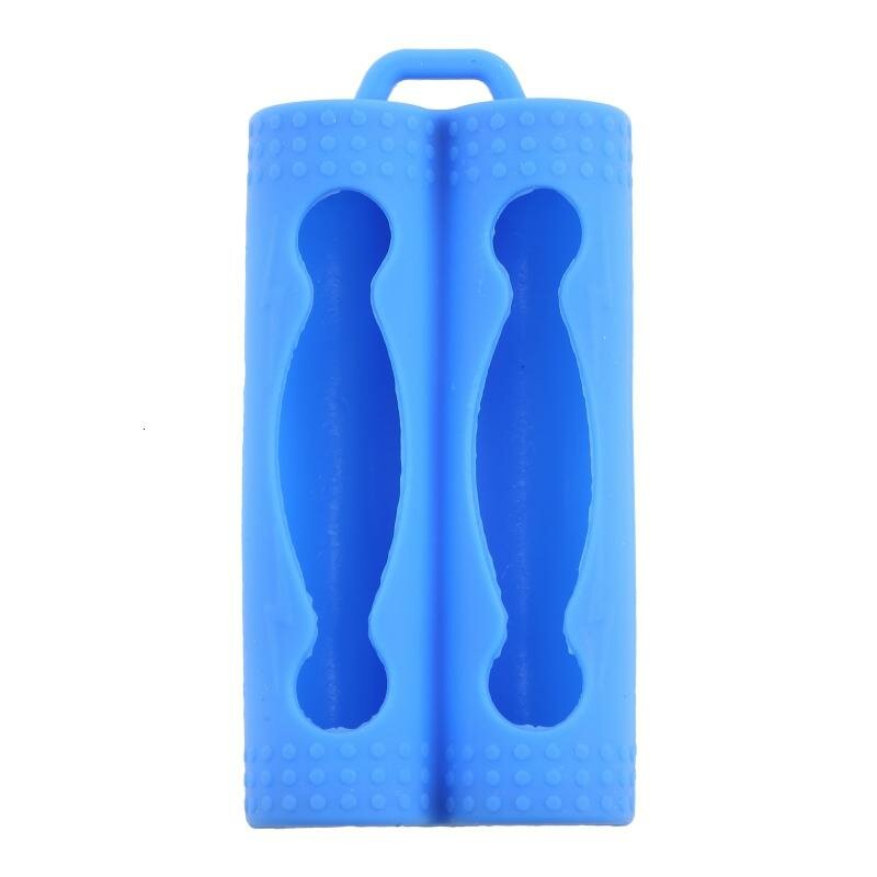 Чехол для двух аккумуляторов 18650 из мягкого силикона, Синий