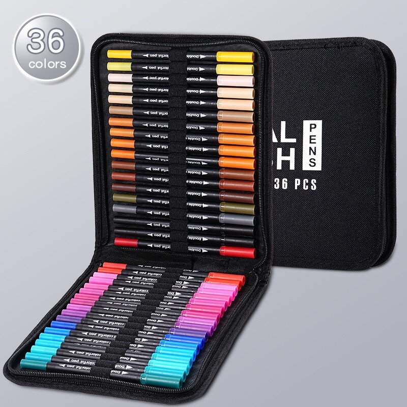 2026 Новейший набор акриловых ручек с двойным наконечником, экологически чистые, смываемые, для рисования, маркеры для рисования