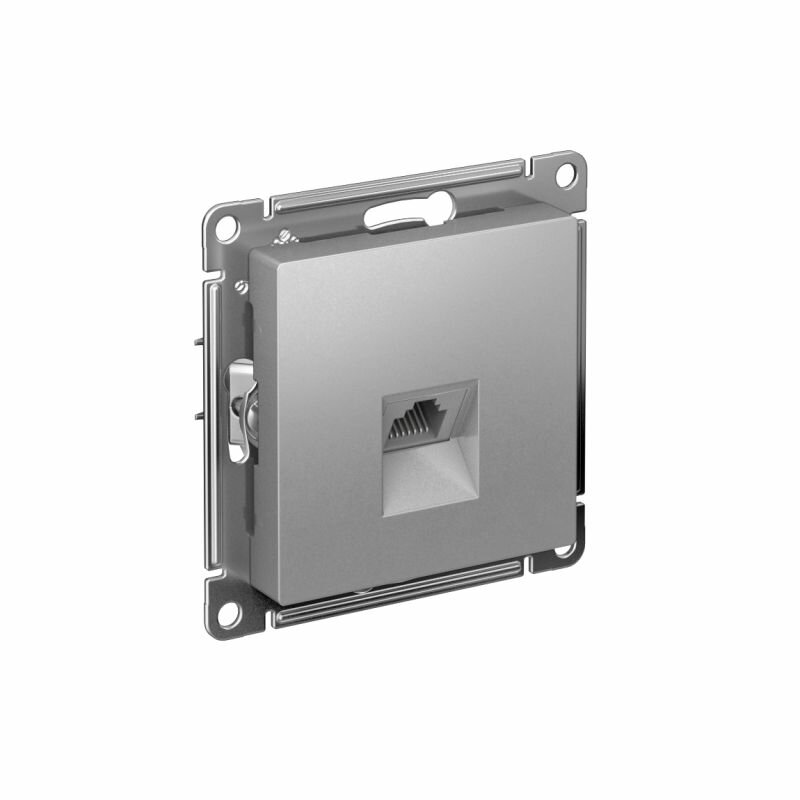 Розетка компьютерная 1-м AtlasDesign RJ45 кат.5E механизм алюм. SE ATN000383