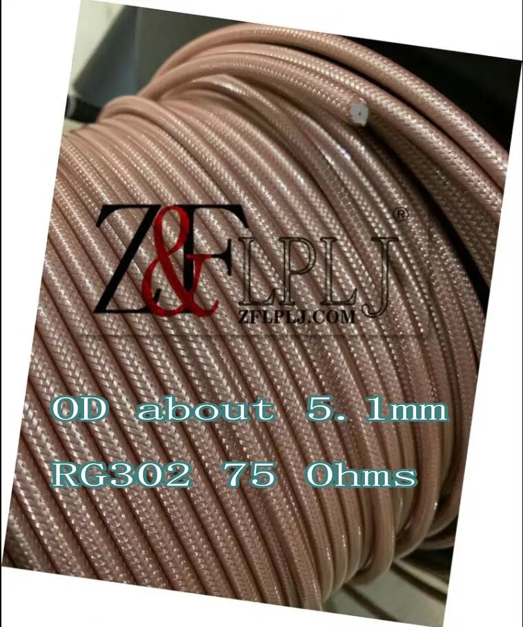 Коаксиальный кабель RG402 Z&FLPLJ 1 метр 75 Ohms Brown(RG302)