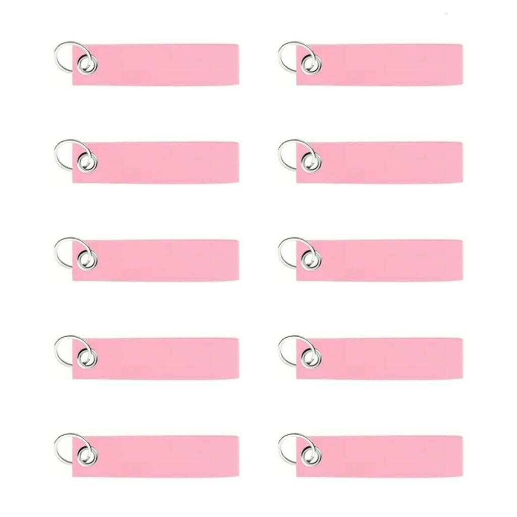 Фетровый брелок с именем, 10 шт, Розовый