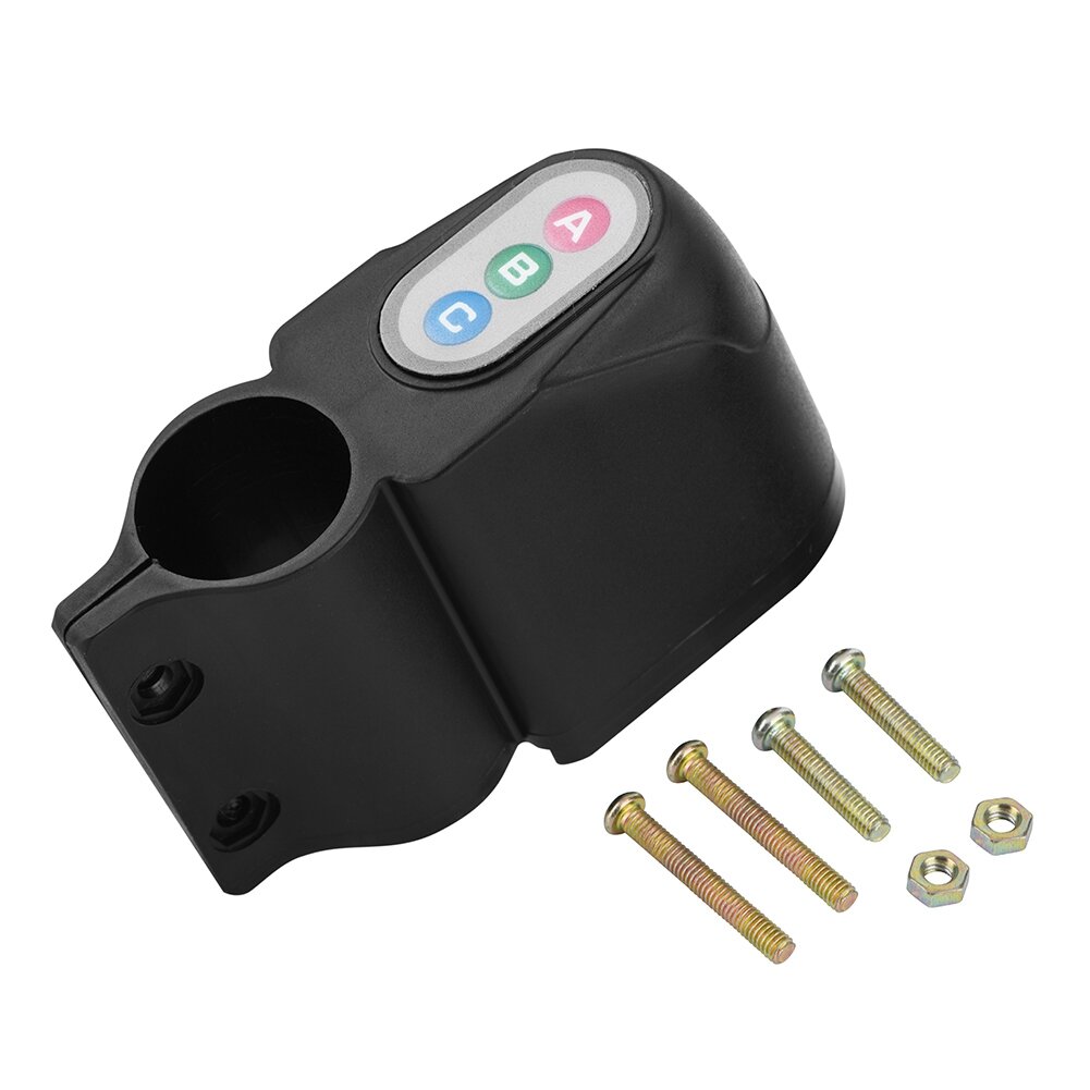 Waterprood Moped Bike Lock, Plastic Bicycle Alarm 6F22 9V for Bikes Use Motorcycle