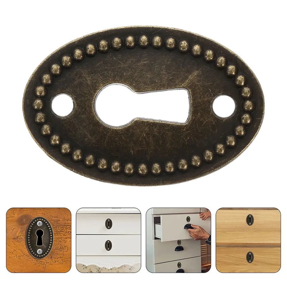 Накладка Замка, Oval, 10 Штук, Из Сплава, Для Декора Мебели