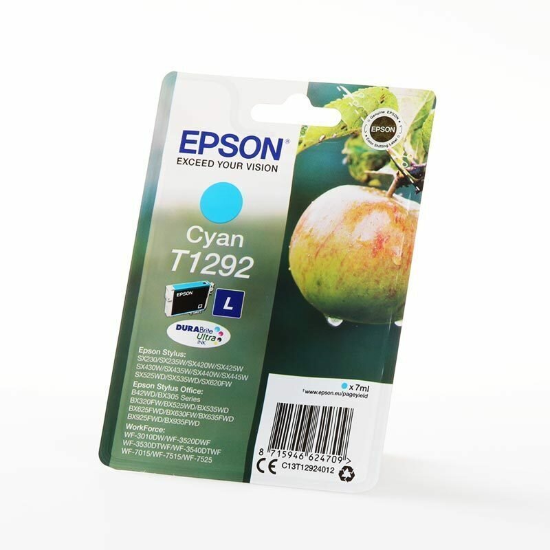 Картридж струйный Epson T1292 / C13T12924010 / C13T12924011 / C13T12924012 голубой 580 стр. для Epson (150122110)