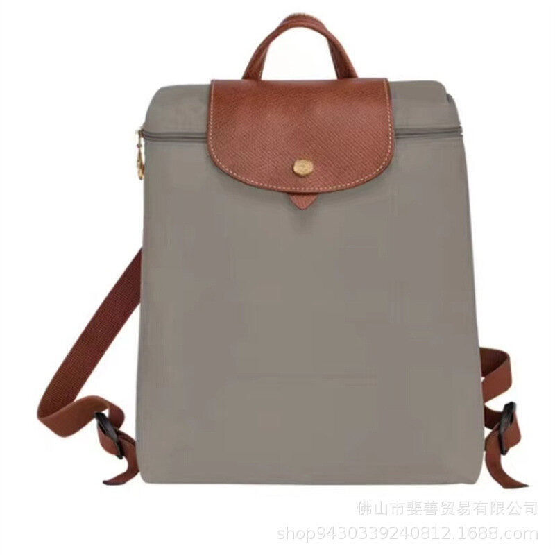 Новый рюкзак Longchamp, складной, полный цветовой спектр, двойная сумка через плечо, нейлоновый рюкзак для студентов, повседневный и универсальный