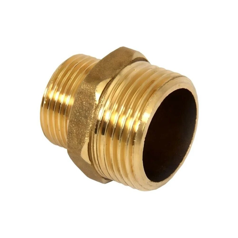Ниппель переходной ViEiR латунный, 1/2 ш x 1 ш (две наружные резьбы) SH53