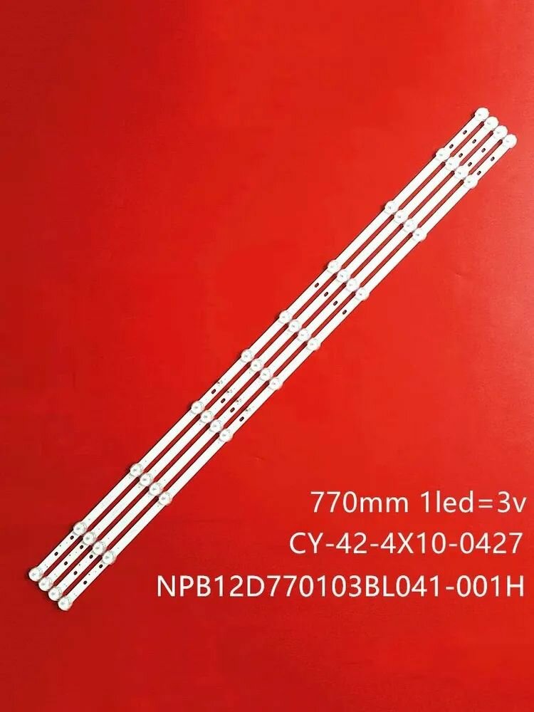 Светодиодная лента подсветки для NPB12D770103BL041-001H 8D42-DNDL-M7410C 43PL51TC-SM LB1010 PTV43SN02Y CY-42-4X10-0427 43FLEA99T2SM