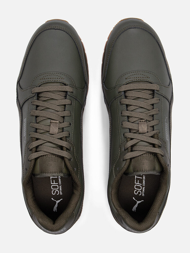 Кроссовки PUMA ST Runner, полнота 6 (RU)/ на среднюю стопу, размер 39.5, хаки — фото 1