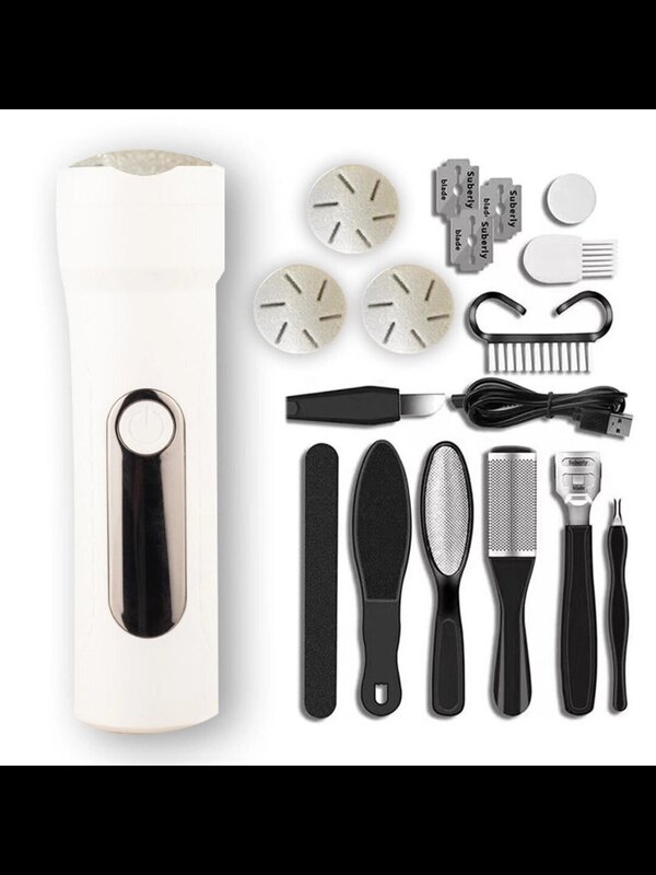 Пемза электрическая, электрическая пилка для пяток, набор для педикюра 16в1