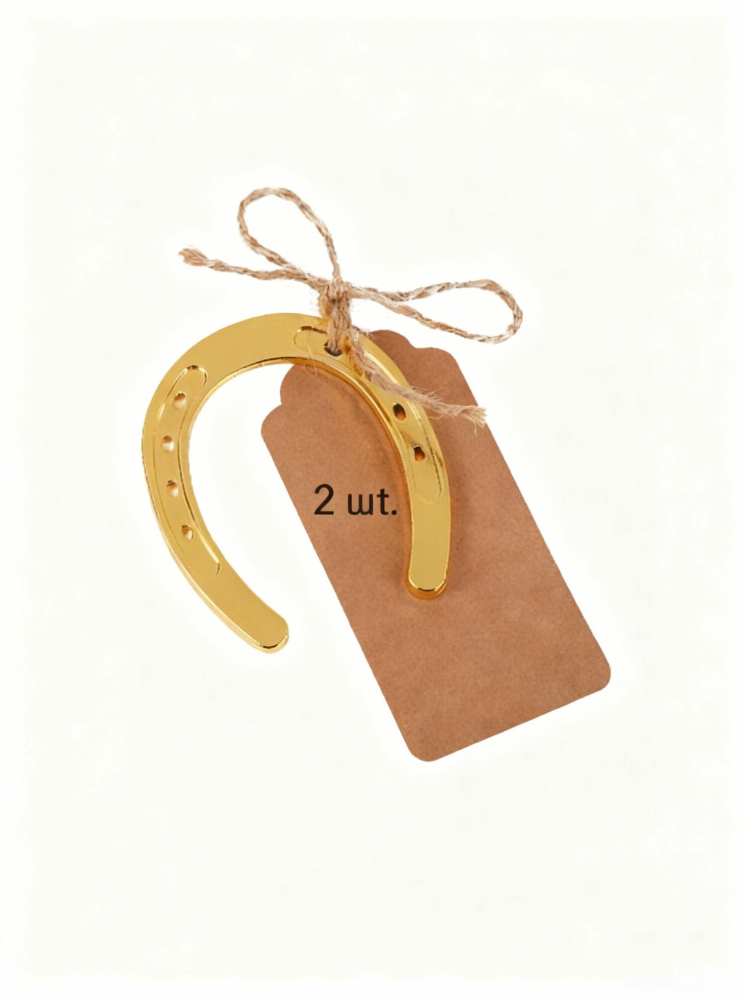 Подкова символ года Металлическая счастливая подвеска в виде подковы в подарок 2 шт.