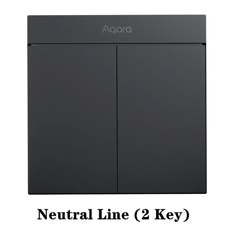 Датчик выключателя Aqara Wall Switch H1M With Neutral MARS Tech 6 цветов умный домашний световой ключ умный выключатель Zigbee с несколькими режимами управления для Homekit — Звездный серый, 2 ключа