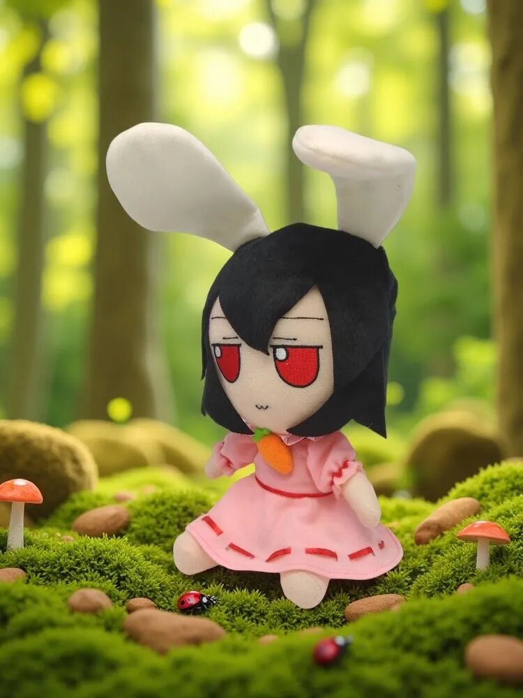 Аниме Мягкие Игрушки TouHou Project Fumo Tewi Inaba / Теви Инаба Игрушка Антистресс 20 CM
