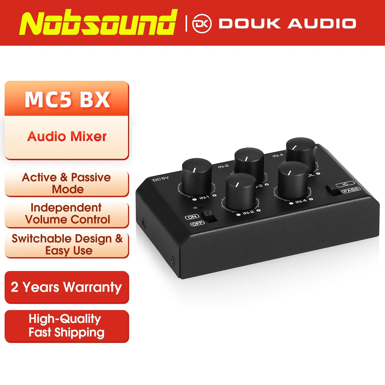 Nobsound MC5-BX Мини микшер 4 канала