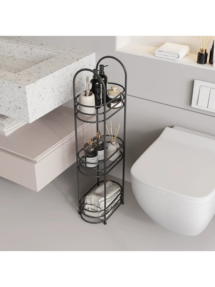 Стеллаж-этажерка из металла с 3 полками 30x18.5x91, Органайзер с повышенным расстоянием между полками нагрузка до 25 кг