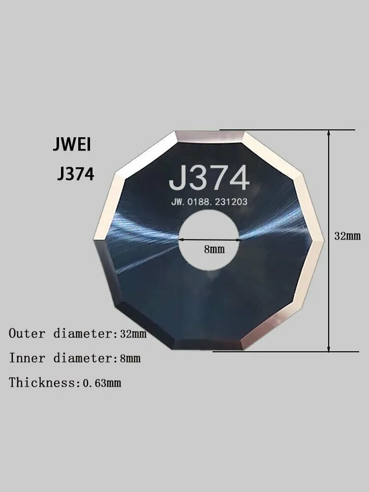 10 шт. JWEI J374 вращающееся круглое лезвие твердосплавное режущее лезвие для станка