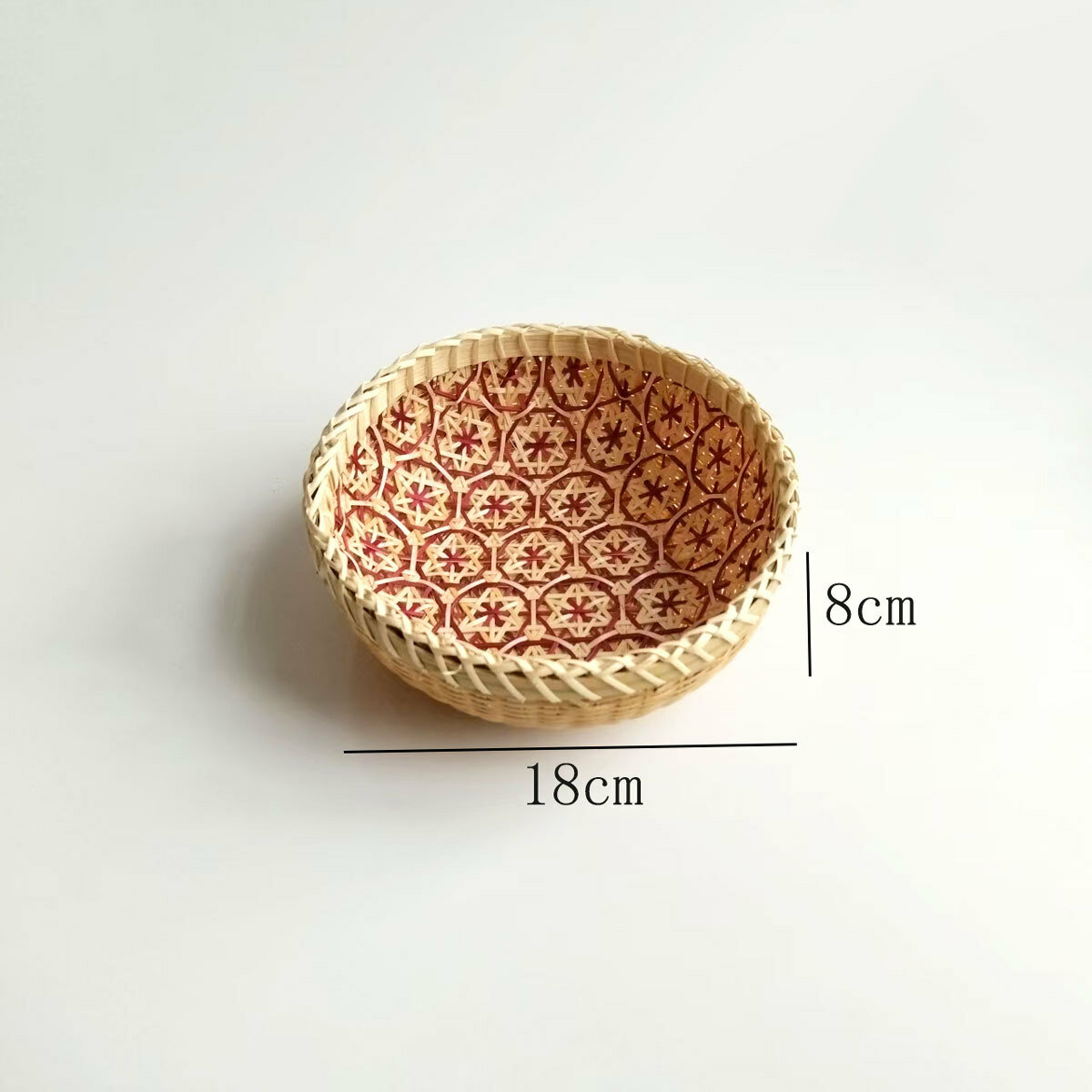 Вьетнамская ручная работа, цветная плетеная корзина для фруктов из бамбука, корзина для хлеба, корзина для паровых булочек, настольная корзина для закусок, корзина для сухофруктов, кухонная корзина для яиц из бамбука