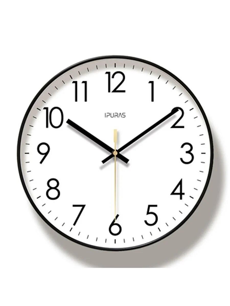 Настенные часы (10 дюймов — черная рамка)