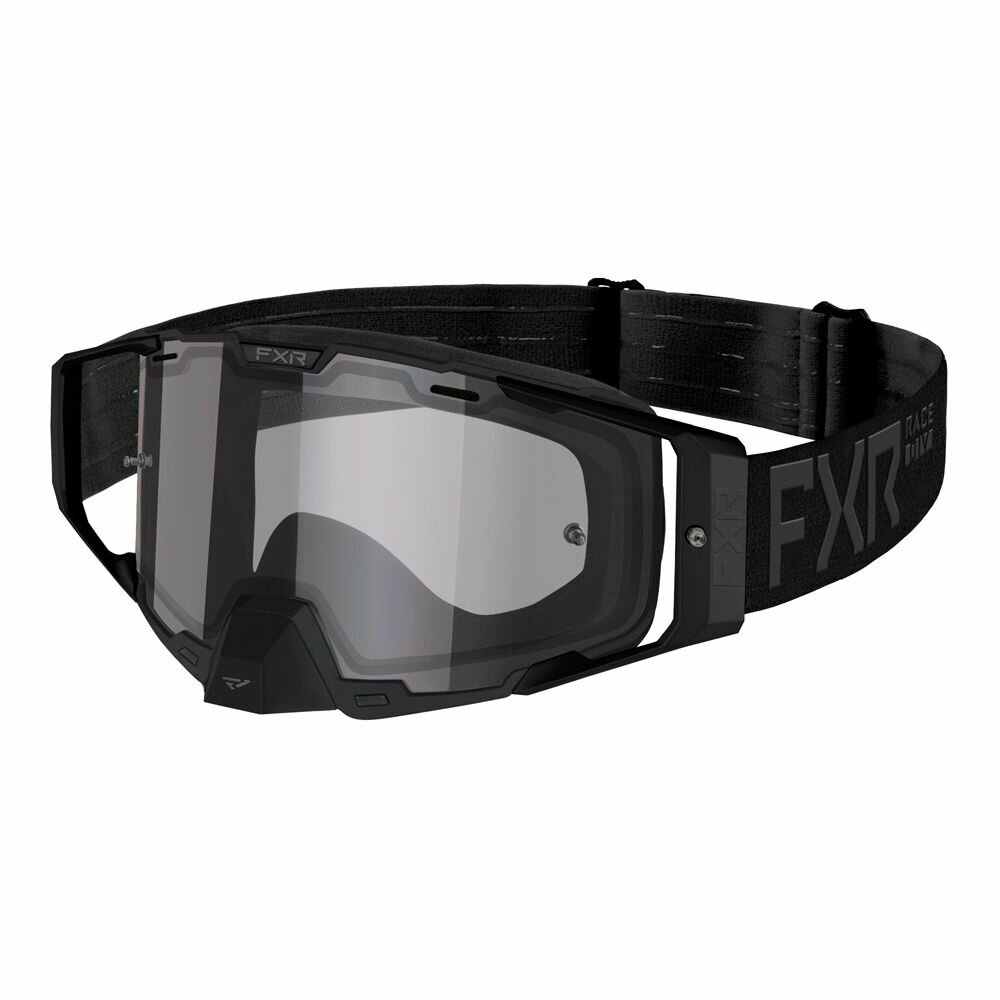 Очки снегоходные FXR Combat Clear, прозрачная линза, MX, Black Ops