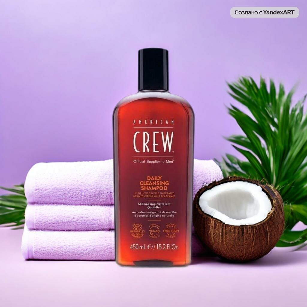 American CREW DAILY CLEANSING 450 мл США. Шампунь ежедневный очищающий.