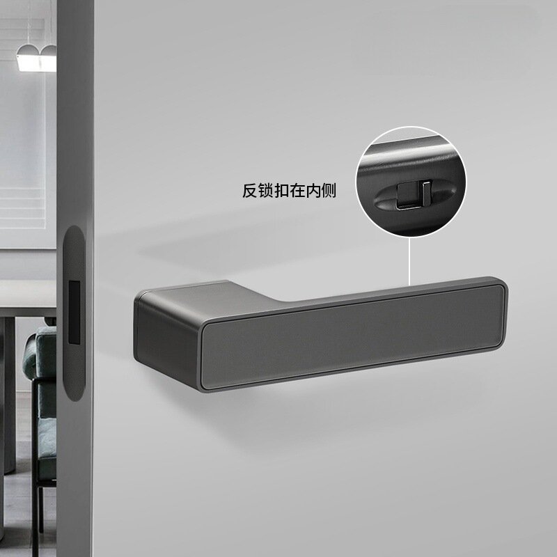 Минималистичный магнитный бесшумный экологичный дверной замок, дверной замок для спальни, интегрированный замок, дверной замок для внутреннего помещения, комплект дверного замка for the bathroom