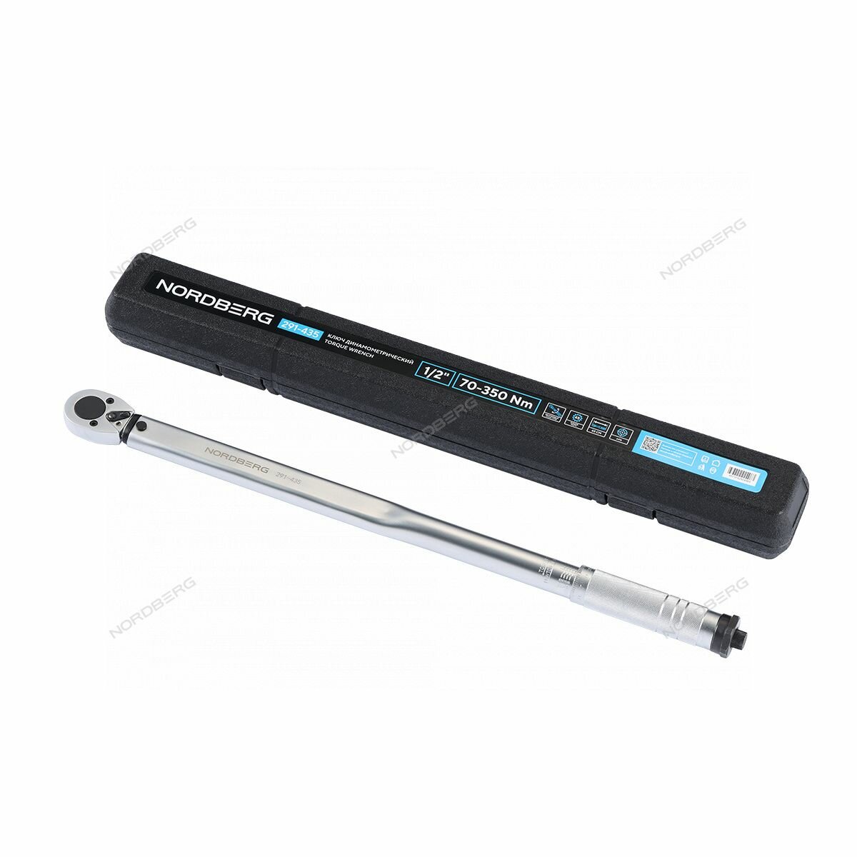 Ключ динамометрический 1/2", 70-350 Нм, в кейсе NORDBERG