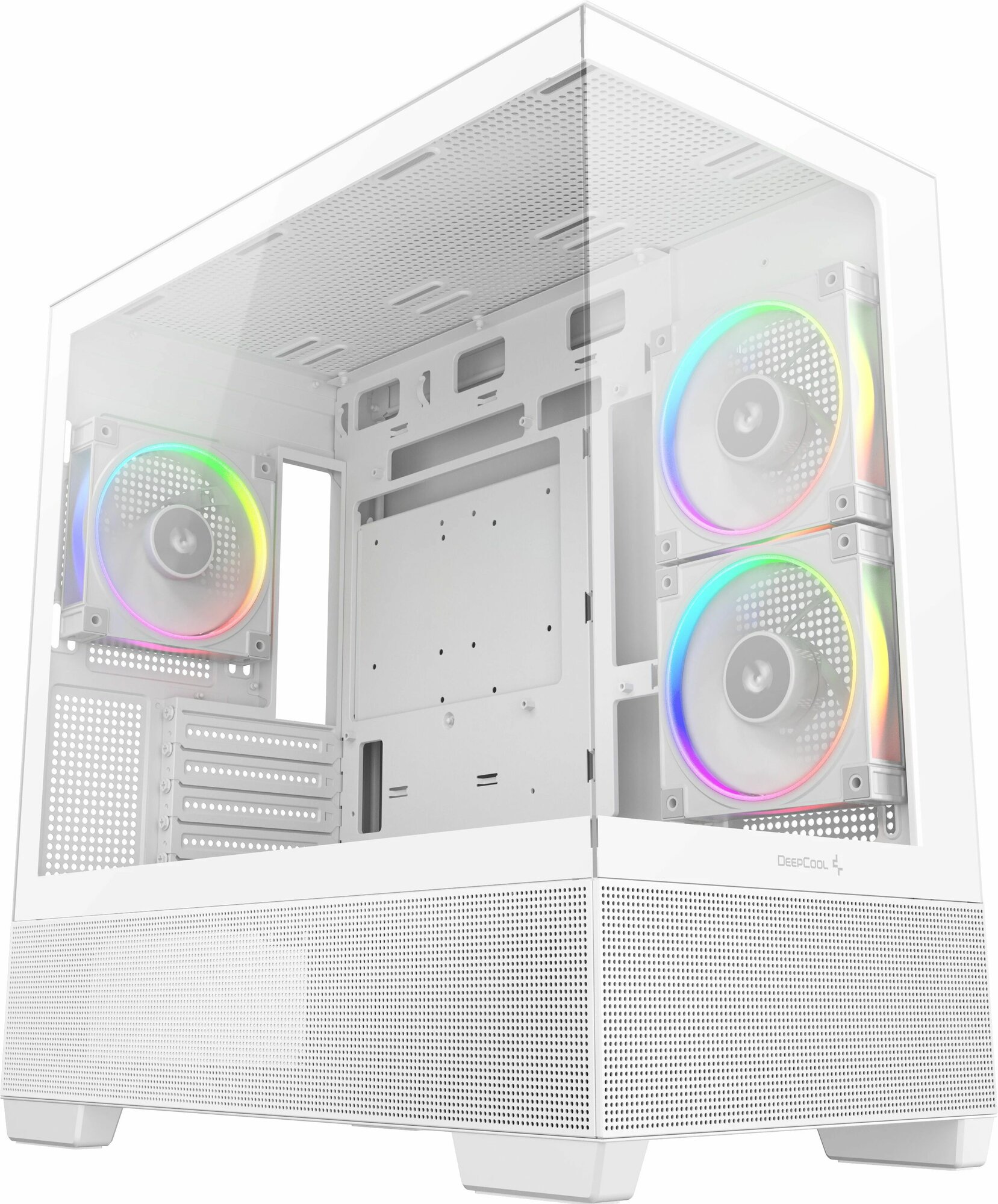 Корпус для ПК Deepcool CG380 3F WH, Mini Tower, Micro-ATX, Белый (R-CG380-WHAGM3-G)