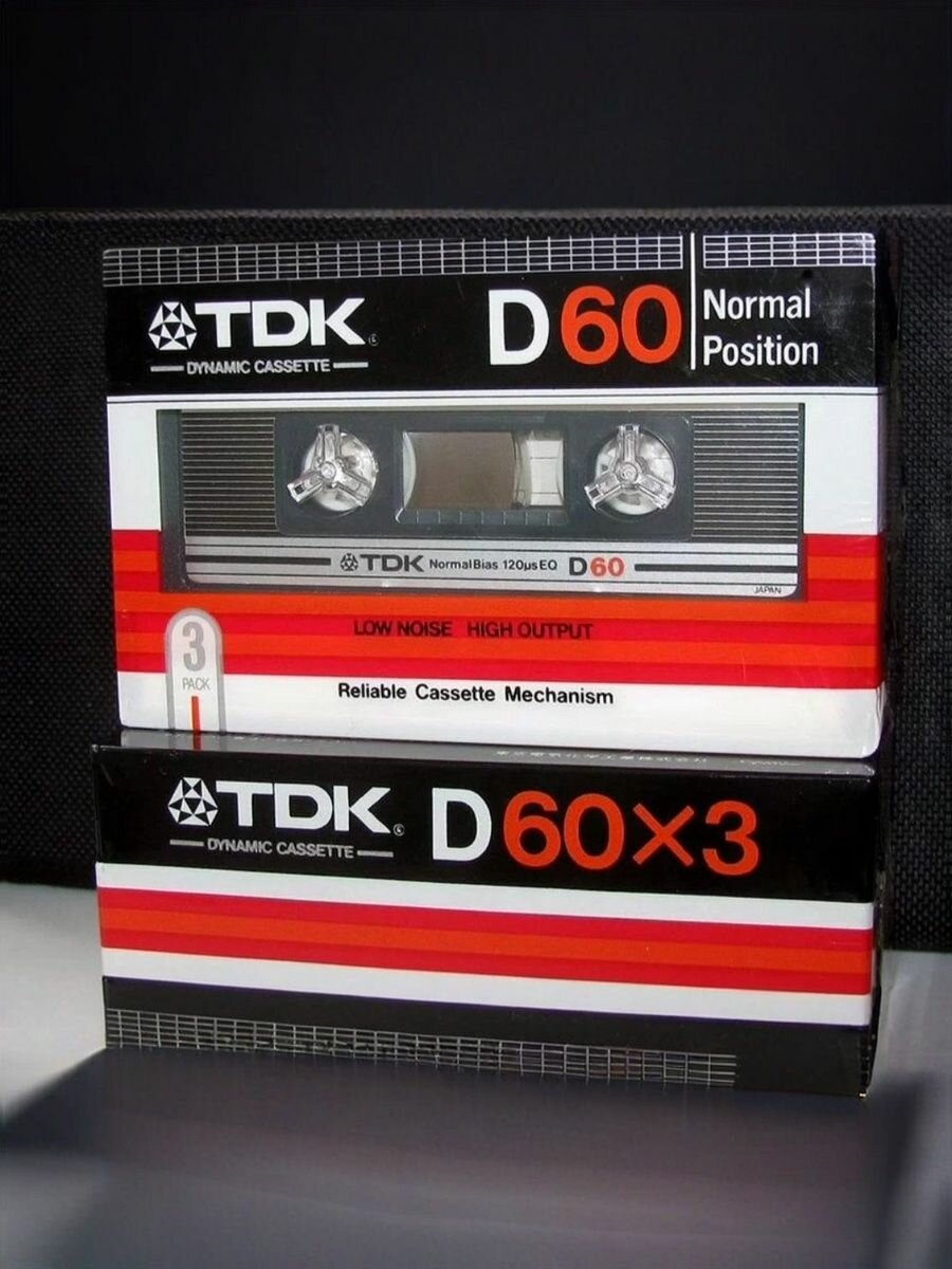 Аудиокассета TDK D60 1982г. (3 шт)