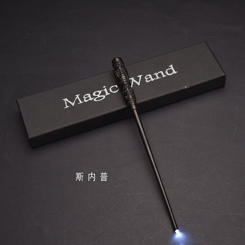Волшебная палочка Гарри Поттера с батарейным питанием, светодиодная подсветка, сменная батарея, белая подсветка, изысканная резная волшебная палочка
