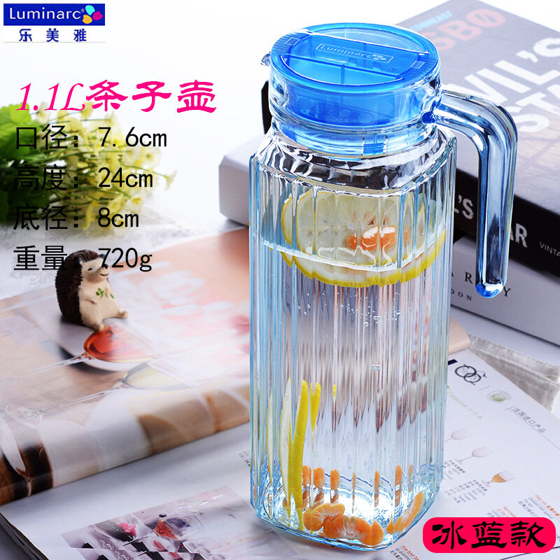 Горячая распродажаСтеклянный чайник Lemeiya, холодный водяной чайник, утолщенный, прозрачный, устойчивый к высоким температурам, чайник для холодной воды, ресторанный чайник, чайник с утиным носиком, оптовая продажа